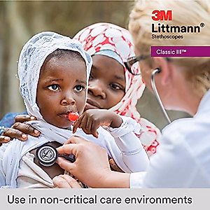 3M Littmann Classic III Monitoring Stethoscope, Black Tube, 27 inch, 5620