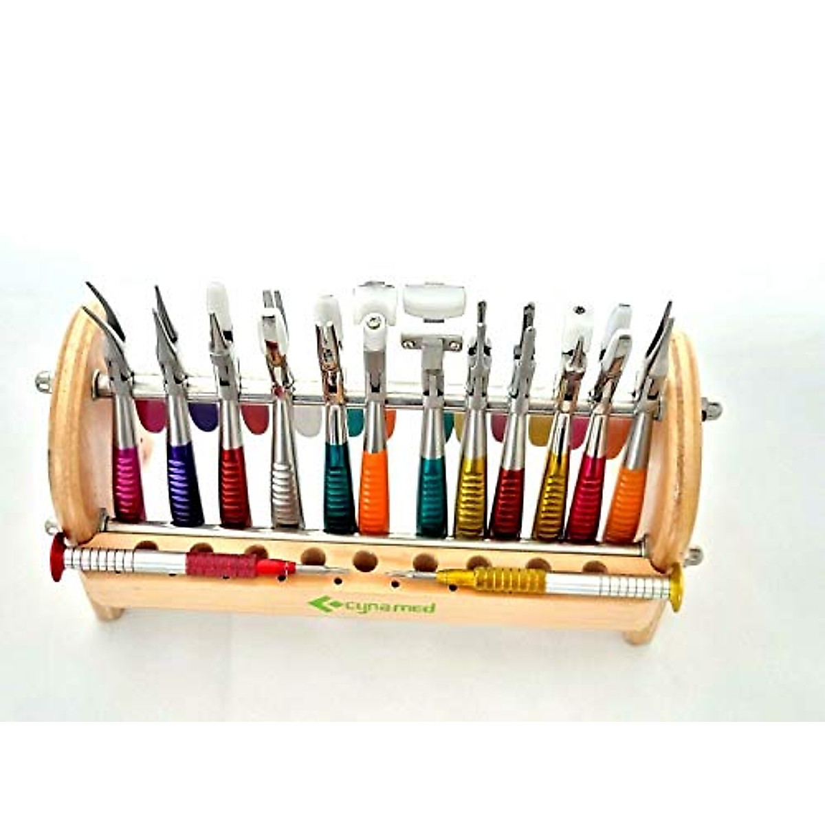 ArtLab Premium German Optical Plier Eyeglass Repair Tool Kit -14 Each Optician ! Optical Pliers,Eyeglasses Tool Set- with 12 Optician’s Pliers and 2 Screwdrivers with Stand