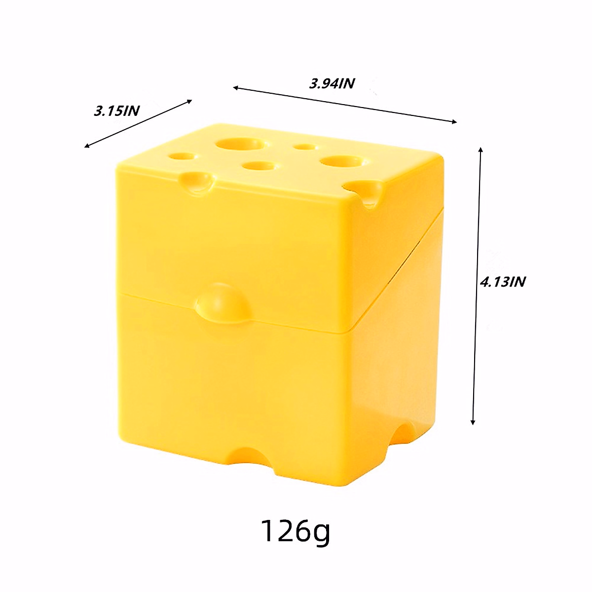 CREHNIL Cow Cheese Slice Holder Storage Container For Refrigerator Sliced Shredded Keeper Containers For Fridge (Yellow)