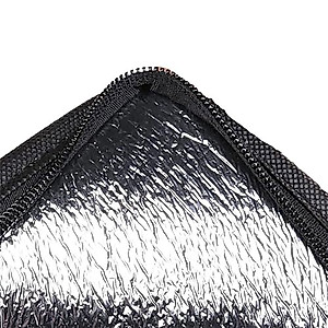 2X Insulated Food Delivery Bag, Foldable Insulated Reusable Grocery Shopping Bags with Zippered Top, C-ollapsible Cooler Bag for Groceries, Large Capacity Thermal Catering Food Bag for Camping Travel