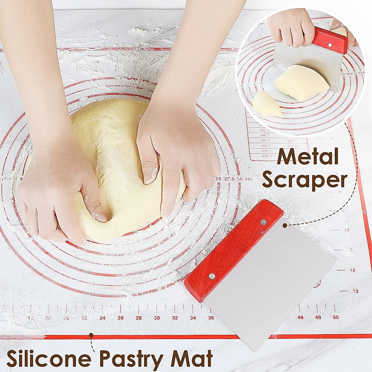 Wwyybfk Banneton Bread Proofing Basket, Sourdough Bread Baking Supplies, 9.8" Sourdough Proofing Basket Kit