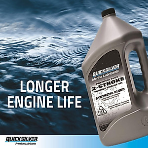 Quicksilver 858026Q01 Premium Plus 2-Stroke Marine Engine Oil Synthetic Blend, 32 Oz.