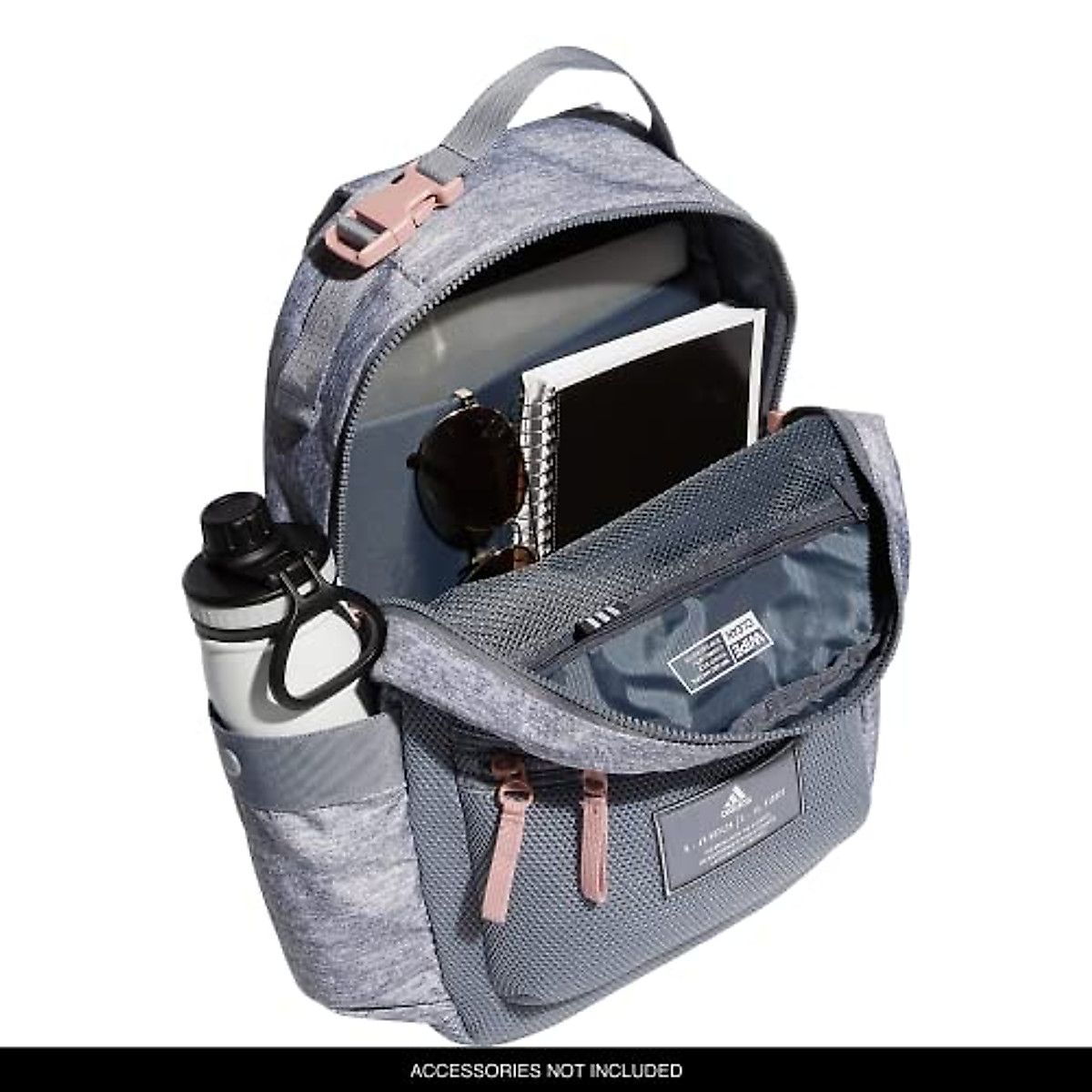 adidas Women's VFA 4 Backpack, Grey/Jersey Grey/Wonder Mauve Pink, One Size