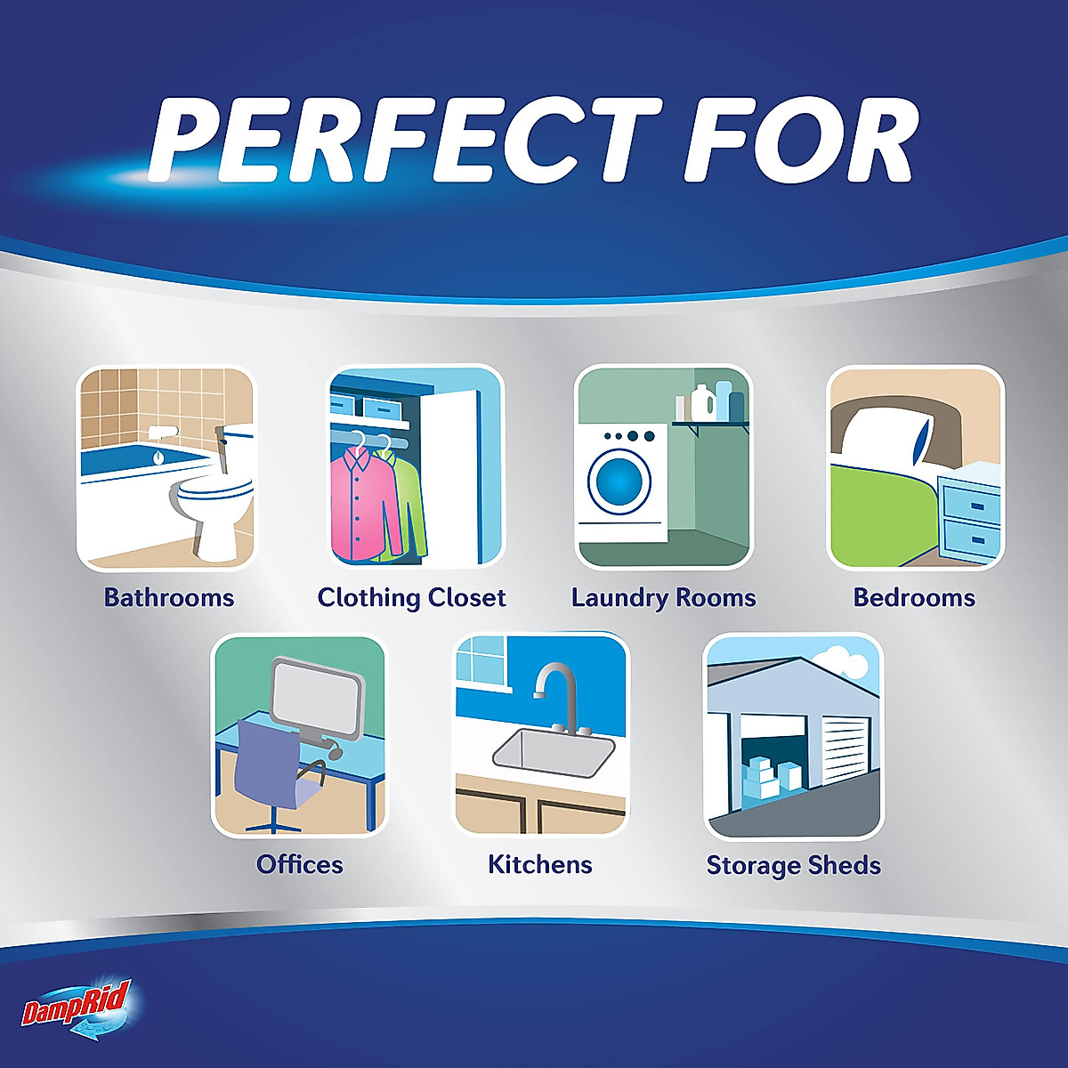 DampRid Refill Bag, 4-Pack - Fresh Scent Moisture Absorbers for Rooms with Excess Humidity, Long-Lasting, Eliminates Musty Odors and Creates Fresher Air, 4/2 lb. 12 oz (1.24 kg)