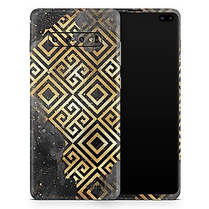 DesignSkinz Karamfila Watercolor & Gold V2 Protective Vinyl Decal Wrap Skin Cover Compatible with The Samsung Galaxy S20 (Screen Trim & Back Glass Skin)