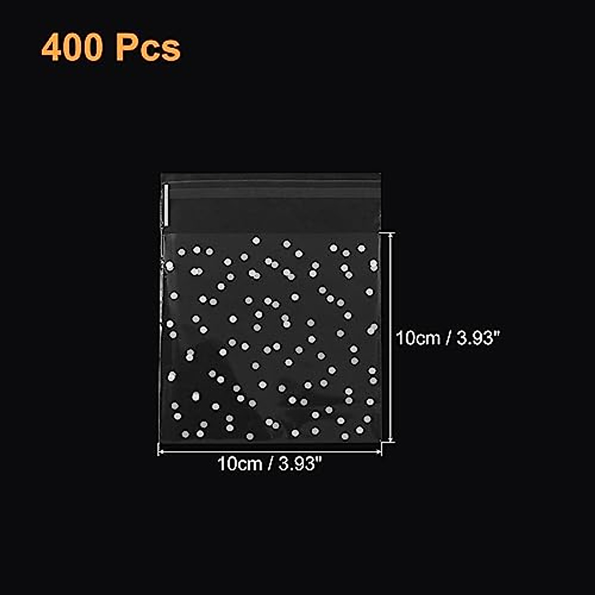 uxcell 400Pcs Clear Cello Bags, 3.9"x 3.9" Plastic Self Sealing OPP Cello Treat Bags Cello Poly Bags for Packing Cookies Candy Jewelry Gifts, Clear