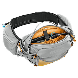 Evoc Hip Pack PRO E-Ride 3 Waist Bag for E-Bike Tours & Trails, 3L Capacity, Airflow Contact System, AIRO Flex Waist Belt, Venti Flap System, Bottle Holder, Stone, Stone, Backpack