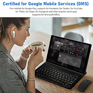 Haofy Gaming Tablet, Office Tablet Dual Camera 5G WiFi 10.1in FHD US Plug 100‑240V 3 Card Slots 4GB 64GB with Earbuds Mouse Keyboard for School (#1)