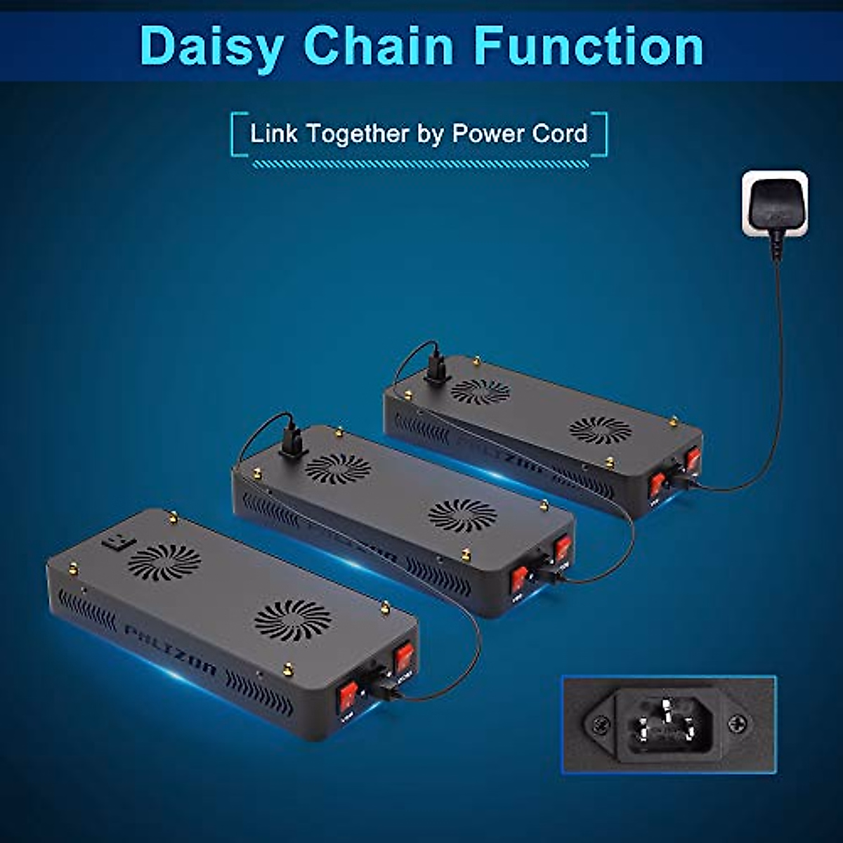 Phlizon Upgraded 600W LED Plant Grow Light with SMD LEDs Full Spectrum Plants Light Double Switch Grow Led for Indoor Plants Veg and Flower- 600W (600W)