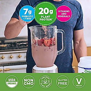 Vegan Protein Meal Replacement Powder by Orgain - 20g of Protein, Certified Organic and Plant Based, No Gluten, Soy or Dairy, Non-GMO, Creamy Chocolate Fudge, 2.01lb (Packaging May Vary)