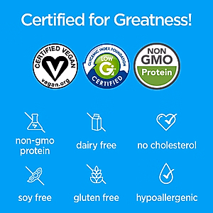 Vegansmart Naturade Plant Based Vegan Protein Powder - All-in-One Nutritional Shake Protein Blend - Gluten Free & Non-GMO - Vanilla (15 Servings)