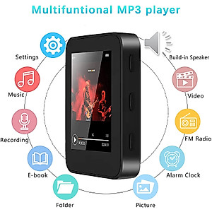 MP3 Player / MP4 Player, Hotechs MP3 Music Player with 32GB Memory SD Card Slim Classic Digital LCD 1.82'' Screen Mini USB Port with FM Radio, Voice Record