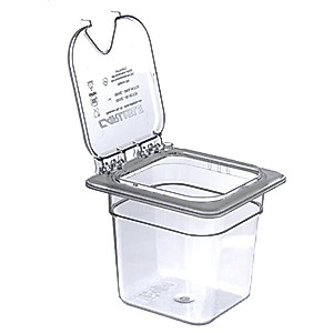 Carlisle FoodService Products Plastic Food Pan 1/6 Size 6 Inches Deep Clear (Pack of 6)