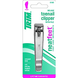 Trim Straight Edge Toenail Clipper with File, 0.94 Ounce
