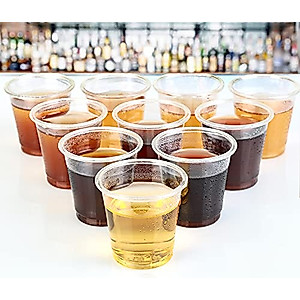 Plastic Shot Glasses 2 Oz - Disposable mini Jello Shot Cups, Party Tumblers For Condiments, samples, Sauce, (100 Cups)