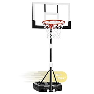 WIN.MAX Kids Basketball Hoop 29 in Backboard, 3.2 to 7.2FT Adjustable Height, Swimming Pool Basketball Hoop Outdoor for Kids/Adults Indoor Outdoor