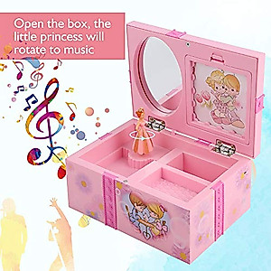 Adsire Jewelry Box for Girls,, Girl Jewelry Box Girls jewelry Box, Children Toy Cartoon Music Box Girls