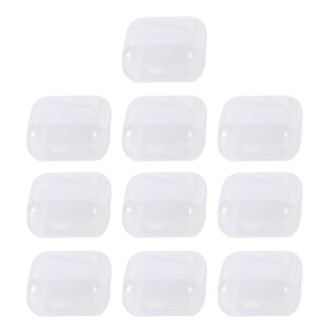 10Pieces/Set Mini Square Storage Containers Box Clear Earplugs Storage Holder for Tiny Bead Jewelry Plastic Earring Box Mini Clear Organizer Box Container Bins