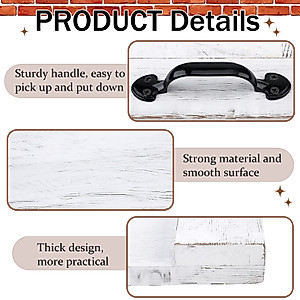 Chunful Stove Top Cover Board 30 x 22 Inch Wood Stove Top Cover Rustic Noodle Board Stove Cover with Handles for Electric Stove Gas Burners Kitchen Counter(White)