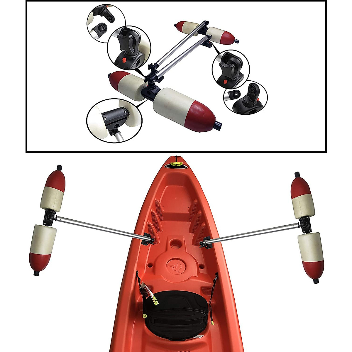 Pactrade Marine Boat Kayak Canoe PVC Outrigger Arms Stabilizer System Fishing