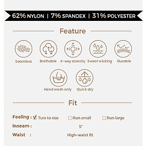 Aoxjox Vital Seamless Biker Shorts for Women High Waist Workout Shorts Booty Running Yoga Shorts (Vital Smokey Grey Marl, Small)