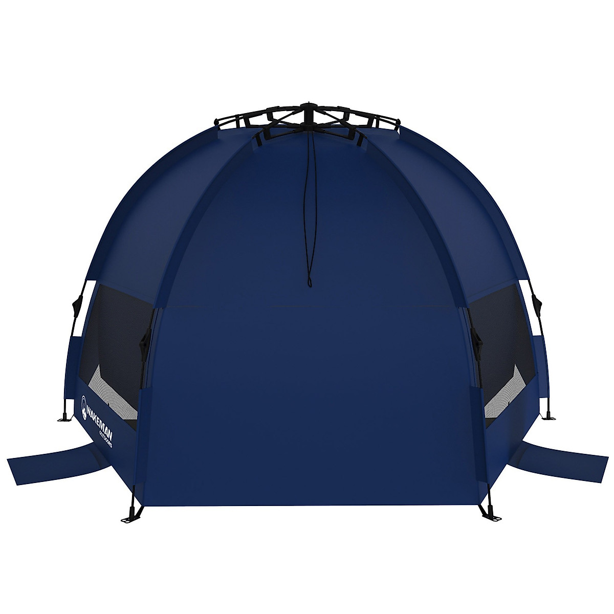 Pop Up Beach Tent – Water and Wind Resistant Sun Shelter for Shade with UV Protection, Instant Set Up, and Carry Bag by Wakeman (Navy)