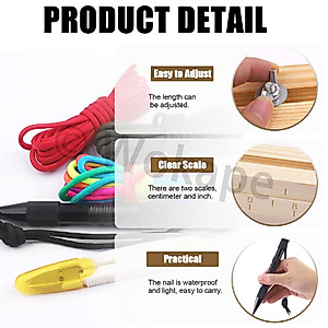 Wokape 21Pcs Paracord Bracelet Jig Kit with Knotters Tool Set, Stainless Steel Lacing Needles Smoothing Tool Knotter with Spike, Paracord Stitching Set for Paracord Leather Weaving DIY Craft