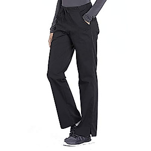 Scrubs for Women Workwear Professionals Stretch Drawstring Pant, Soft Stretch WW160, M, Black