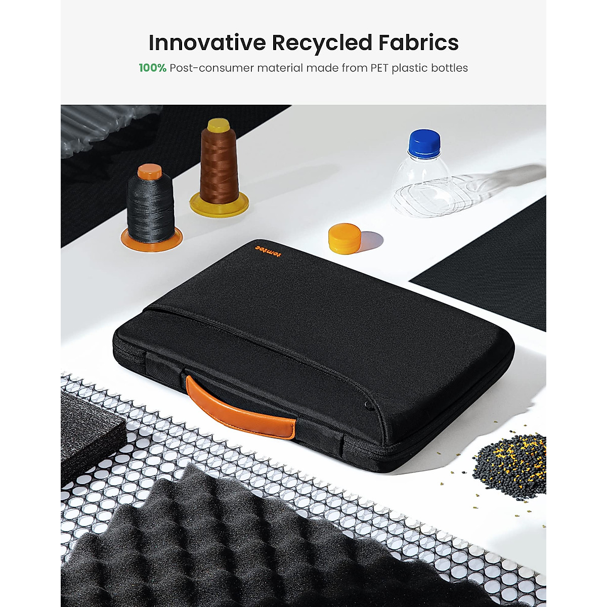 tomtoc 360 Protective Laptop Sleeve for 15.6 Inch Acer Aspire E 15, 15.6 inch ASUS ROG Zephyrus, HP Pavilion 15, More 15.6 Inch Asus Dell Samsung Notebook Ultrabook, Black