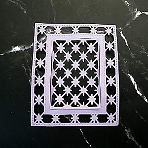 Metal Nested Die Cuts Lace Frame Background Cutting Dies Embossing Stencil Template for Card Making Scrapbooking Paper Craft Album Stamps DIY Birthday Décor