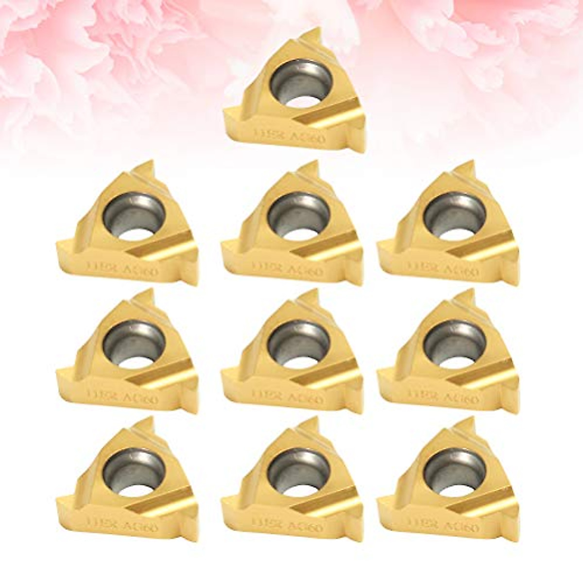 10pcs Carbide Turning Inserts Blades Turning Tool Durable Lathe Inserts A60 Threading Cutter