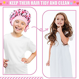 5 Pcs Kids Satin Bonnet Sleeping Cap for Girls Boys Soft Satin Baby Bonnet Satin Hair Bonnet for Sleeping Night Hair Wide Band Sleeping Cap for Toddler Infant Kids, 5 Styles