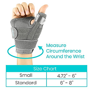 Vive Thumb & Wrist Brace for Right or Left Hand - Spica Splint Brace for Carpal Tunnel, Tendonitis, & Arthritis in Hands or Fingers - Compression Support for Women Men - Stabilizer Relief for Bowling