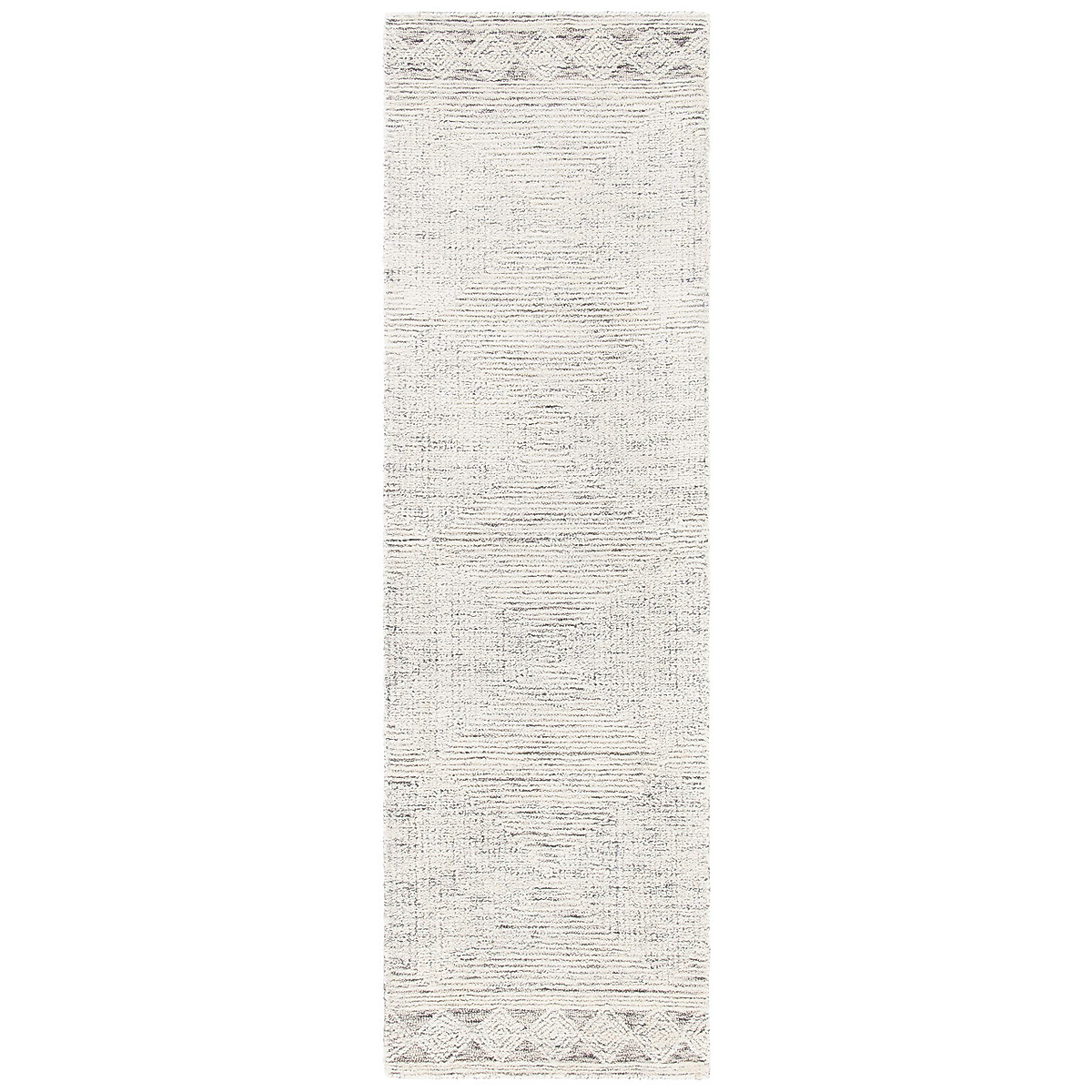 SAFAVIEH Abstract Collection Runner Rug - 2'3" x 12', Ivory & Grey, Handmade Wool, Ideal for High Traffic Areas in Living Room, Bedroom (ABT349F)