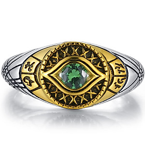 Eye of Agamotto Time Stone Infinity 18K Gold Plated 925 Sterling Ring (7)