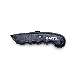 X-ACTO X3272 SurGrip Utility Knife with Contoured Plastic Handle and Retractable Blade, Black