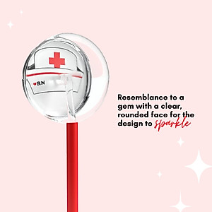 Red Nurse Stethoscope with RN and Nurse Hat on Diaphragm