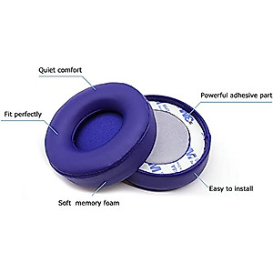 Adhiper Replacement Earpads Solo pro Replacement Ear Pads Ear Cushion is Compatible with Solo pro Headphones (Dark-Blue)