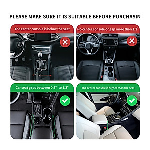 JIAFAYING Car Seat Gap Filler Leather Car Seat Organizer and Storage Between Seats Car Accessories-Front Seats Car Adjustable Gap Filler for Phones, Cards，Keys， Wallets