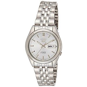 SEIKO Men's SNK355K 5 Automatic Silver Dial Stainless Steel Watch