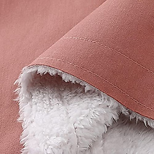 Zieglen Winter Coats for Women Women's Lapel Sherpa Fleece Lined Denim Jacket Winter Button Down Warm Coat Outerwear 53