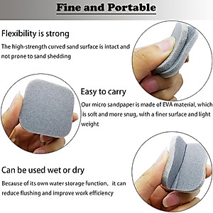 Tonmp 54 PCS 2 x 2 Soft Touch Sanding Pads, Mesh Sanding Polishing Pads Hand Sander Blocking from 320 to 3500 Grits Sander Sponge for Plastic Sanding Acrylic Materials (54 Pack)