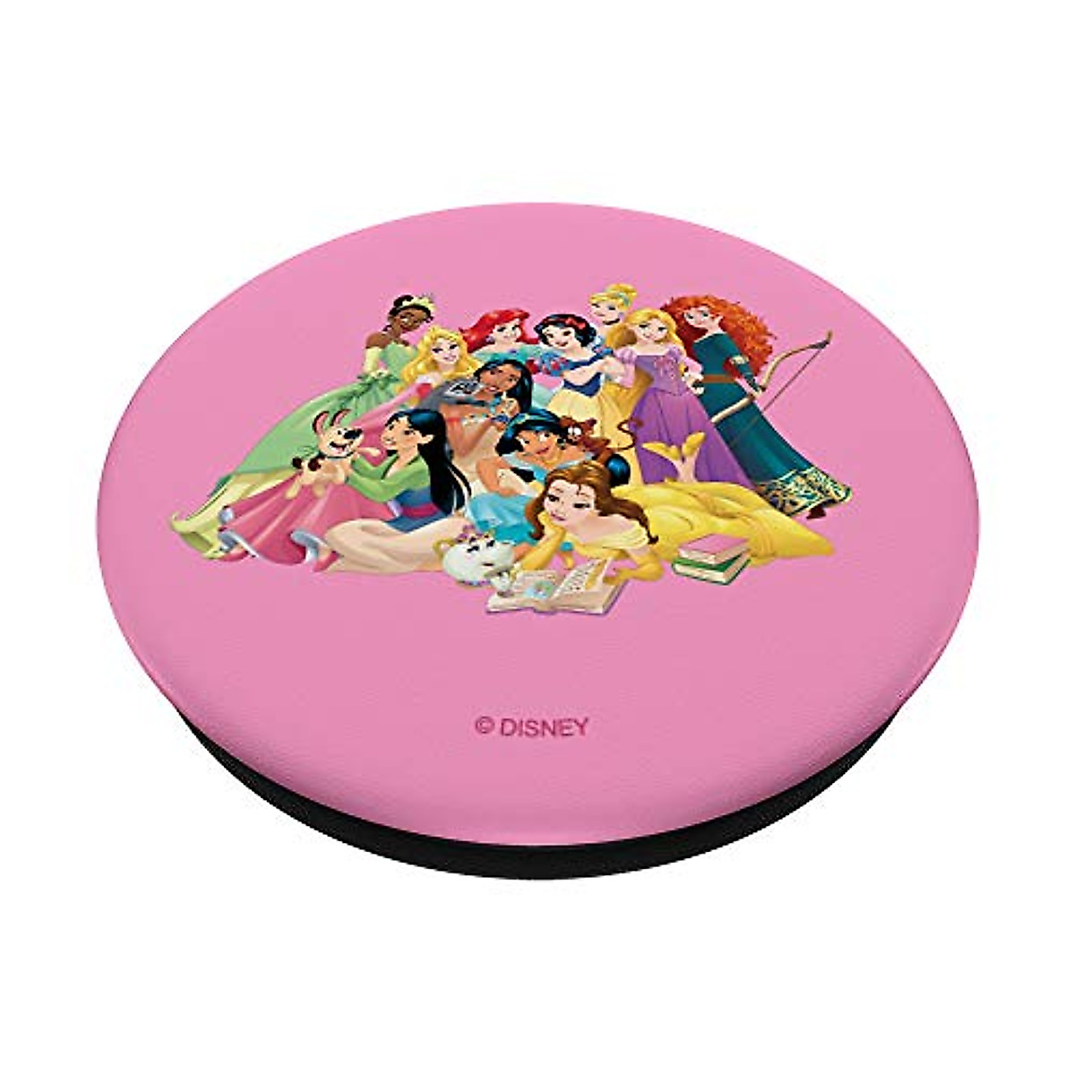 Disney Princesses Group Photo in Pink PopSockets PopGrip: Swappable Grip for Phones & Tablets