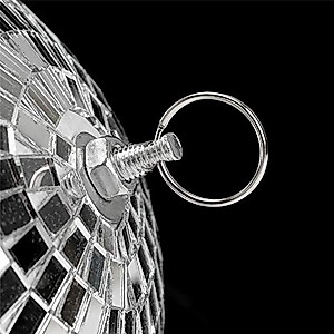 Alytimes Mirror Disco Ball - 8-Inch Cool and Fun Silver Hanging Party Disco Ball –Big Party Decorations, Party Design