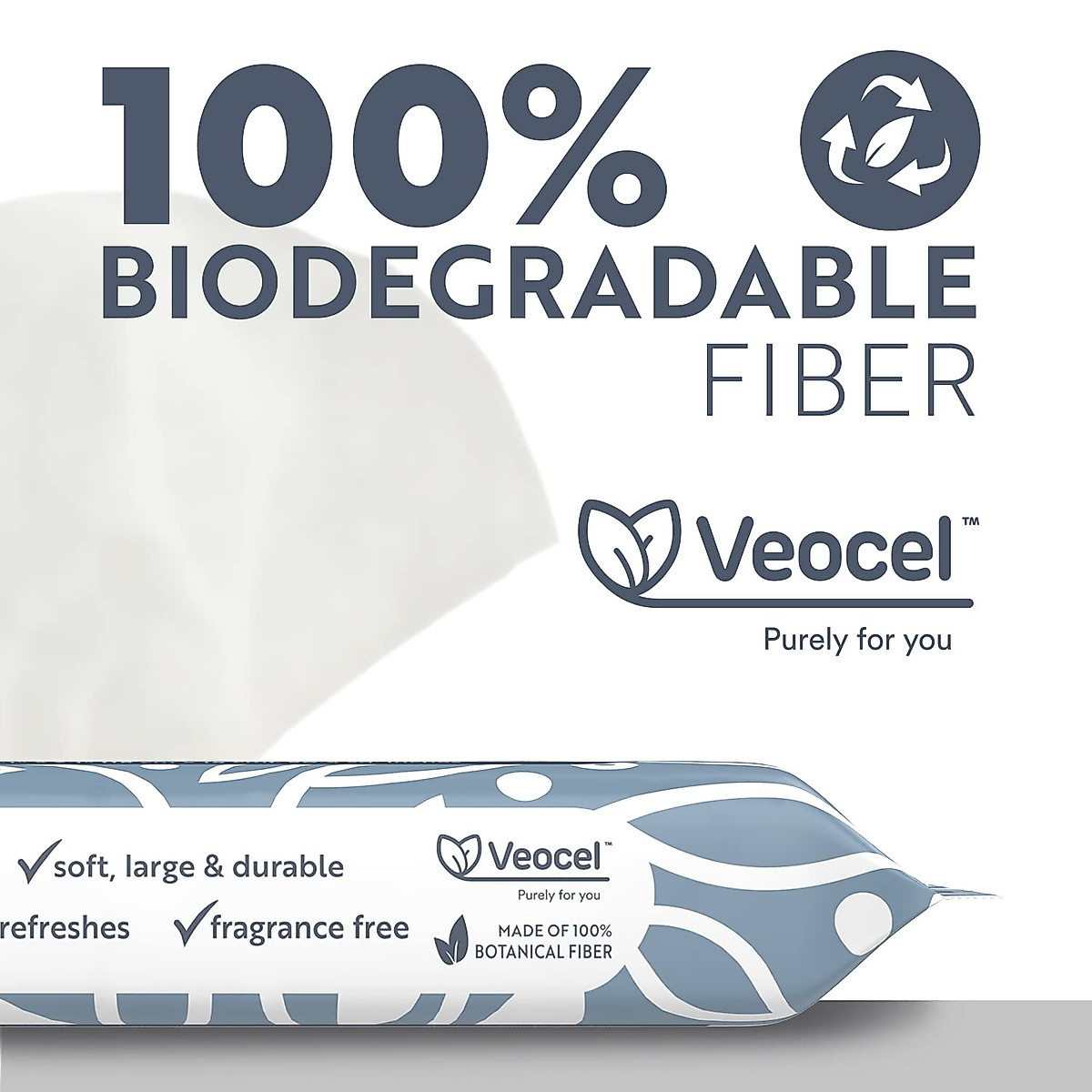 HEROLIFE Large Probiotics Baby Wipes for Delicate & Sensitive Skin, Plant-Based, Biodegradable, Hypoallergenic & Fragrance-Free, formulated with plant-derived, probiotic ingredients (3 packs of 40 =