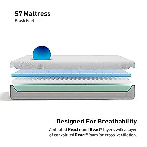 Bedgear Luxury Sport Xtreme Performance Mattress – 2020 Version – King Mattress – Plush Feel – Powered by Ver-Tex Technology – Instant Cooling and Breathable Sleep
