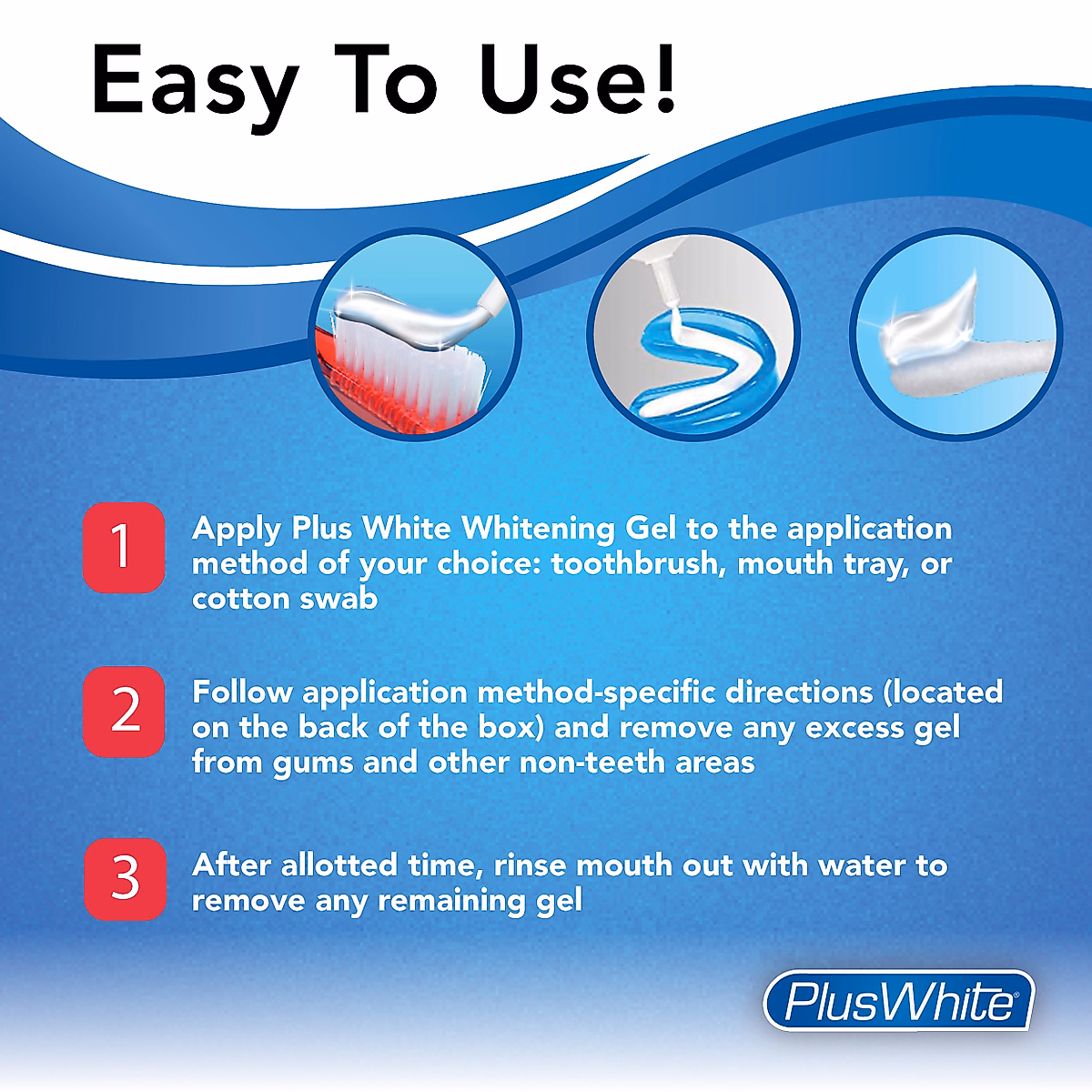 Plus White Speed Whitening Gel - 5 Minute Results - Professional at Home Teeth Whitening w/Dentist Approved Ingredient & Tooth Stain Remover (2 oz)