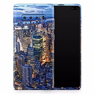 DesignSkinz Night Aerial NYC Protective Vinyl Decal Wrap Skin Cover Compatible with The Samsung Galaxy S20 (Screen Trim & Back Glass Skin)