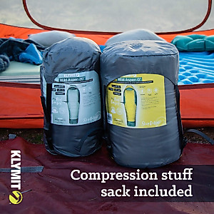 Klymit Wild Aspen Lightweight Mummy Sleeping Bag, Cold Weather Sleeping Bag for Camping, Hiking, and Backpacking, Yellow