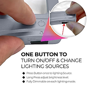 MAGNIPROS 5X Large LED Full Page Magnifying Glass with Detachable Hands-Free Stand & 3 Color Lighting Modes to Reduce Eye Strain, Ideal for Reading Small Print, Crafting, Low Vision & Seniors